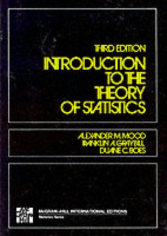 Introduction to the Theory of Statistics, 3rd Edition: Alexander M ...