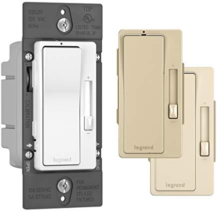 Legrand Radiant RH4FBL3PTCCCV6 0-10V Preset Decorator Rocker Dimmer ...