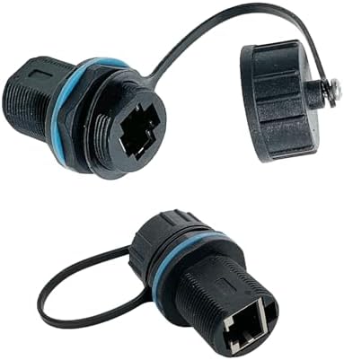 Amazon.com: Waterproof CAT6 RJ45 Panel Mount Coupler,Lonlonty IP68 ...