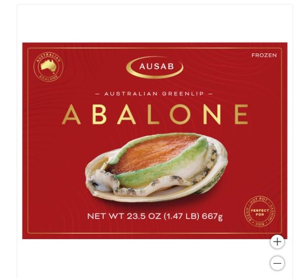 Amazon.com: Ausal Premium Australian Greenlip Abalone, 8 Pieces, 23.5 ...