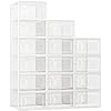 Amazon.com: Foluck Shoe Storage Box, 15 Pack Clear Plastic Stackable ...