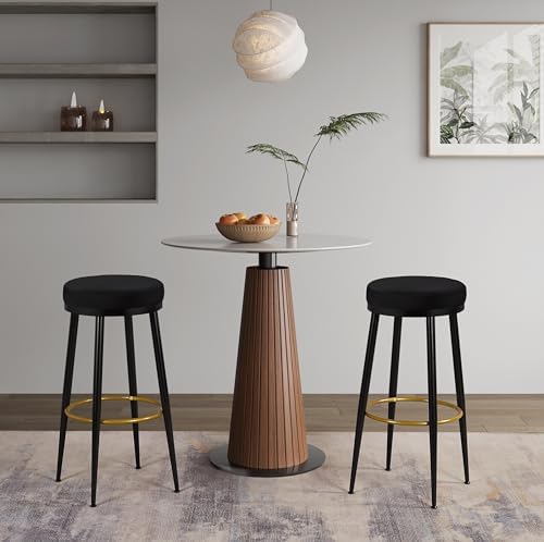Amazon.com: Ball & Cast Modern Round Bar Stools 30 inch Upholestered ...