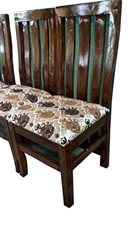 Shree Balaji Store Brown Wooden Chair Set of 3 (BALAJII-012) : Amazon ...