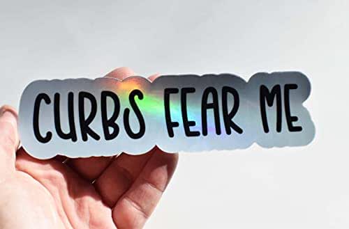 Amazon.com: Curbs Fear Me Style 2 Funny Holographic Die Cut Laminated ...