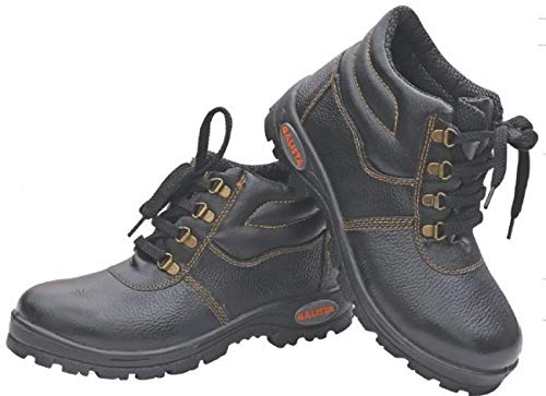 SAFETY MALL Galista Force-22 High Ankle Light Weight Leather Safety ...