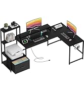 Amazon.com: GreenForest Computer Desk with Monitor Stand,47 inch Home ...