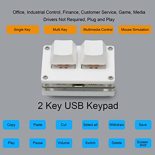 Snapklik.com : Mini 2 Key Keypad, OSU HID Standard Keyboard, One Handed ...
