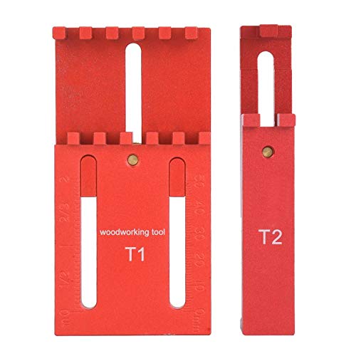 2Pcs Depth Measuring Ruler Aluminum Alloy Brass Woodworking Measurement ...