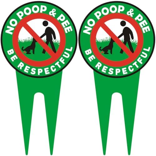 Amazon.com: No Dog Poop Signs 2 Pack - Aluminum High Temperature ...