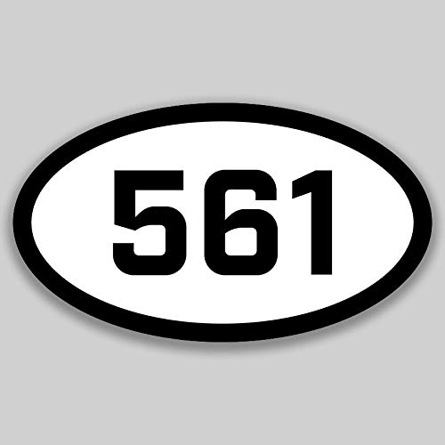 Amazon.com: 561 Area Code Sticker Florida West Palm Beach Boca Del Mar ...