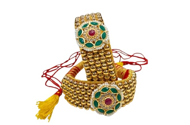 Buy VINAYAK CREATIONS Gold-Plated Rajasthani Rajputi Bridal Pochi ...