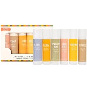 Amazon.com : Lip Balm Sets, 6pcs Lip Balm Gift Set，Hydatrating Vitamin ...