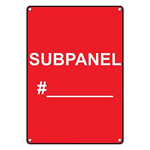 Amazon.com: Weatherproof Plastic Vertical Subpanel #_ Sign with English ...