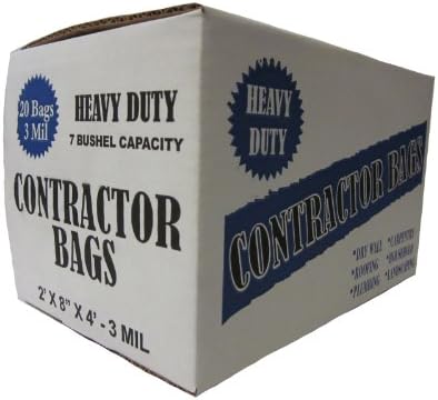 Amazon.com: Husky Heavy Duty Contractor Clean-Up Bag, Poly, 42 gal, 4 ...