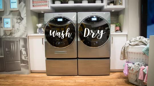 Amazon.com: Wash and dry decal for washer and dryer, Set of 2 decals ...
