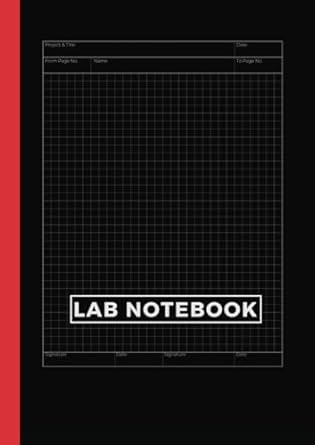 Laboratory Notebook A4 for College | Black Lab Book with Graph Paper ...