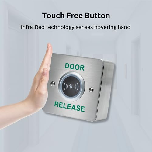 SecureMyDoor – No Touch Exit Button Hands-Free Door Release Switch with ...