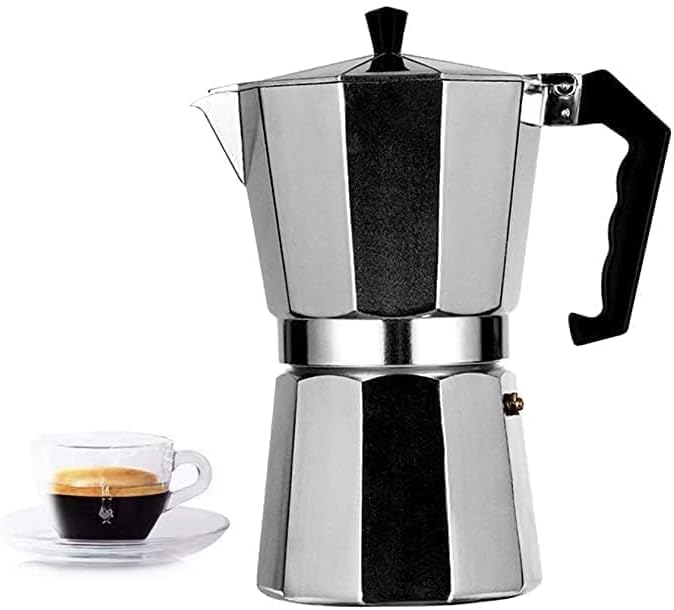 Stove Top Coffee Maker 2 Cup with Antiskid Handle Espresso Cups Italian ...