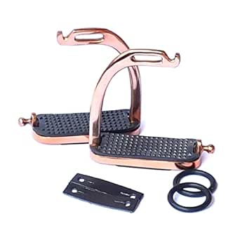 SKT Rose Gold Peacock Safety Stirrups Horse Riding Bendy Irons ...
