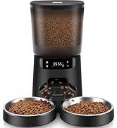 Amazon.com : Automatic Cat Feeders for 2 Cats, 6L/25cup Automatic Cat ...