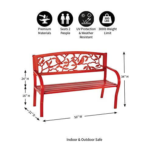 Snapklik.com : Evergreen Weatherproof Cardinal Outdoor Bench Holds Up ...