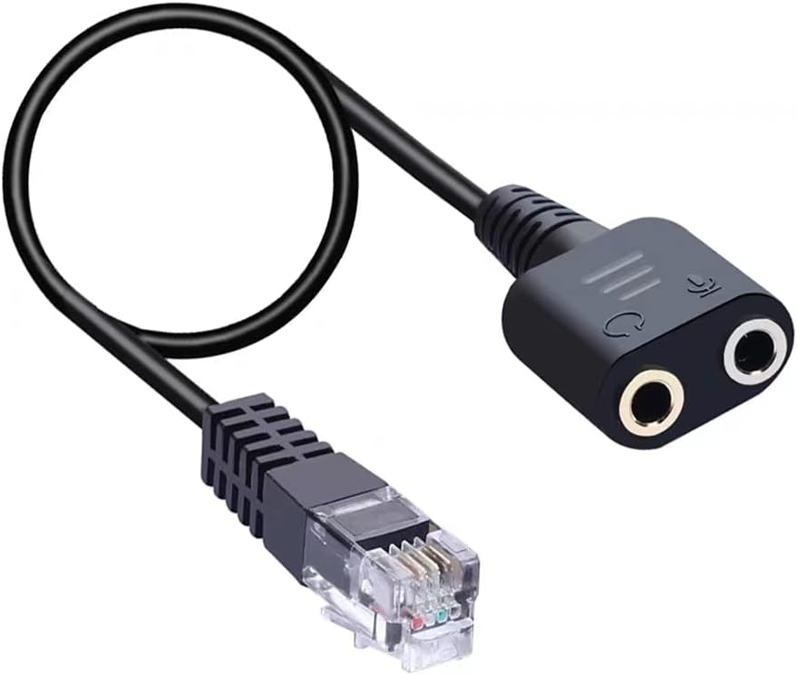 Amazon.com: Earsinger RJ9 Male to 3.5mm Female Plug Headset Jack Phone ...