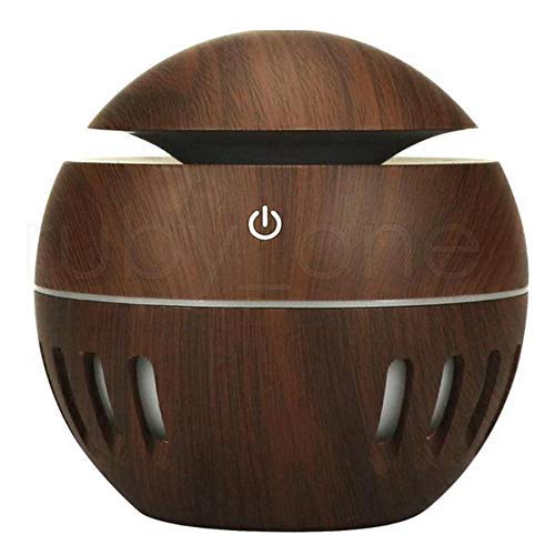 TIME VISION Wood HUMIDIFIER Round Electric USB Mini Humidifier Aroma ...