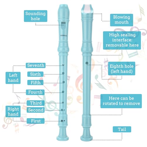 Snapklik.com : Hanaoyo Soprano Recorder Instrument German Style C Key 8 ...
