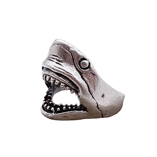 Amazon.com: SHARK TEETH RING - Rings For Unisex • Chunky Shark Ring ...