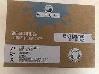 Feuille de Lessive Écologique - Jusqu'à 64 Lavages (2 Mois ...