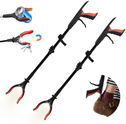 Amazon.com: Grabber Reacher Tool with LED Light 32" Foldable Gripper 2 ...