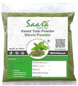 Saara HERBAL FRESH Stevia Powder, 100g,Sweet Tulsi Powder, Natural ...