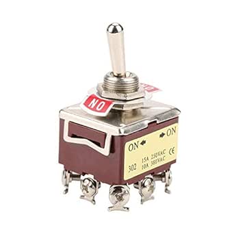 2 Gear Toggle Switch, High Standard Simple Operation 9 Pins Metal ...