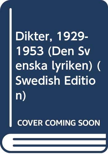 Dikter, 1929-1953 (Den Svenska lyriken) (Swedish Edition) | Amazon.com.br