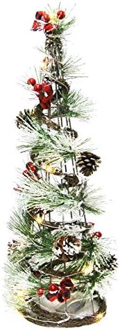 Amazon.com: Retrowavy Set of 3 Lighted Christmas Cone Trees with Warm ...