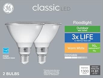 GE Classic Warm White 90W Replacement LED Light Bulb Outdoor Floodlight ...