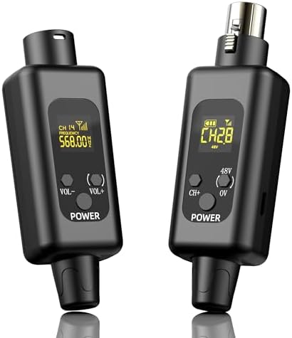 Amazon.com: Wireless Microphone Transmitter Receiver 2.4Ghz, Wireless ...