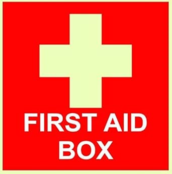 FIRST AID BOX RED SIGN SAFETY SIGN : Amazon.in: Industrial & Scientific