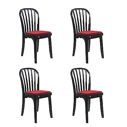 Cello Decent Delux Set of 6 Chairs (Black) : Amazon.in: Home & Kitchen