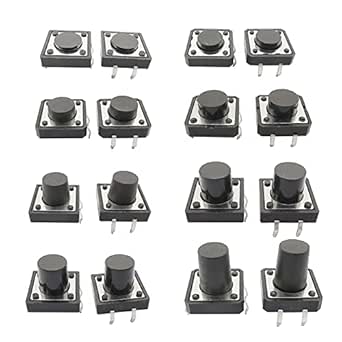 Amazon.com: UDWTMTPRT 20 Pcs 12x12mm PCB Tactile Tact Push Button ...
