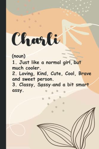『Charli: Charli Notebook / Journal, Cute Personalized Journal Gift for ...