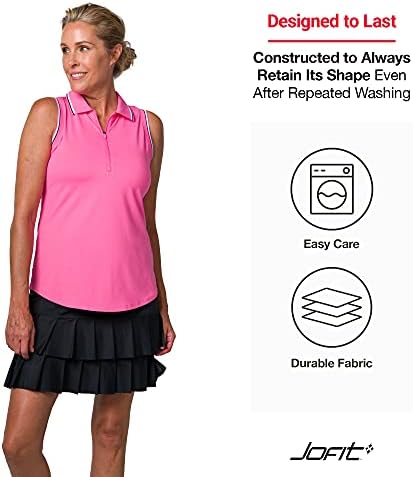 Jofit Apparel Women’s Athletic Clothing Cutaway Polo With Rib Trim For ...
