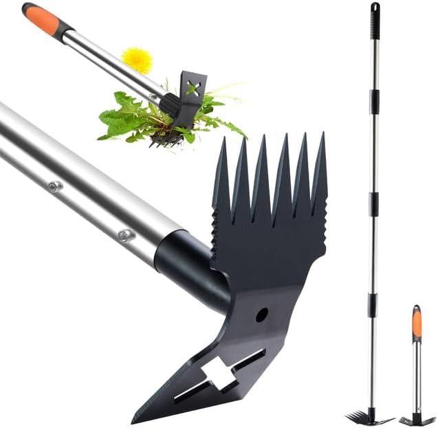 Amazon.com : 60" Weed Puller Tool with Long Handle and 17" Weeding ...