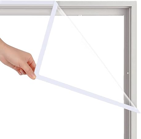 Plastic Window Insulation Kit 47 x 94'' Plastic Window Covering for ...