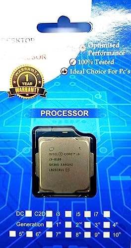 Amazon.in: Buy core i3-8100 i3 8th Generation 3.6 GHz LGA 1151 Socket ...