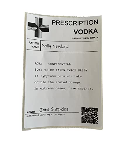Personalised Joke Prescription Wine Bottle Label - Red White Rose ...
