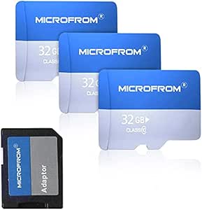 MICROFROM 32GBX3 SD Card FAT32 SD Cards with Adapter, Flash Memory Card ...