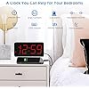 Amazon.com: Peakeep Digital Clock, Alarm Clock for Bedrooms with USB ...