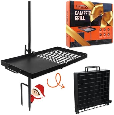 Amazon.com : Adjustable Swivel Campfire Grill Heavy Duty BBQ Steel ...
