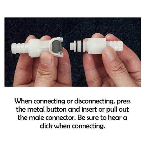 Snapklik.com : BBTUS 2PCS 1/4 3/8 5/16 Plastic Tube In-line Hose Barb Quick Release Coupling ...